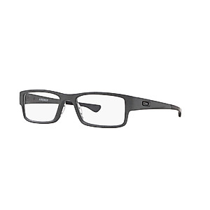 Oakley Men's Ox8046 Airdrop Rectangular Prescription Eyeglass Frames, Satin Light Steel/Demo Lens, 53 mm