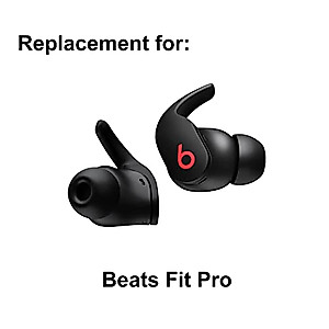 6 Pairs Replacement Earbuds Tips Silicone Eartips Set for Beats Fit Pro Buds Headphones Wireless Fit in Case Ear Tips (Black)