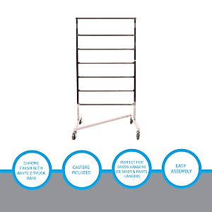 SSWBasics Z-Truck Clothing Hanger Storage System - Efficiently Organize Dress Hangers, Skirt, and Pant Hangers - 30" W x 22" D x 60½"H - Ideal for Retail, Resale, and Thrift Stores