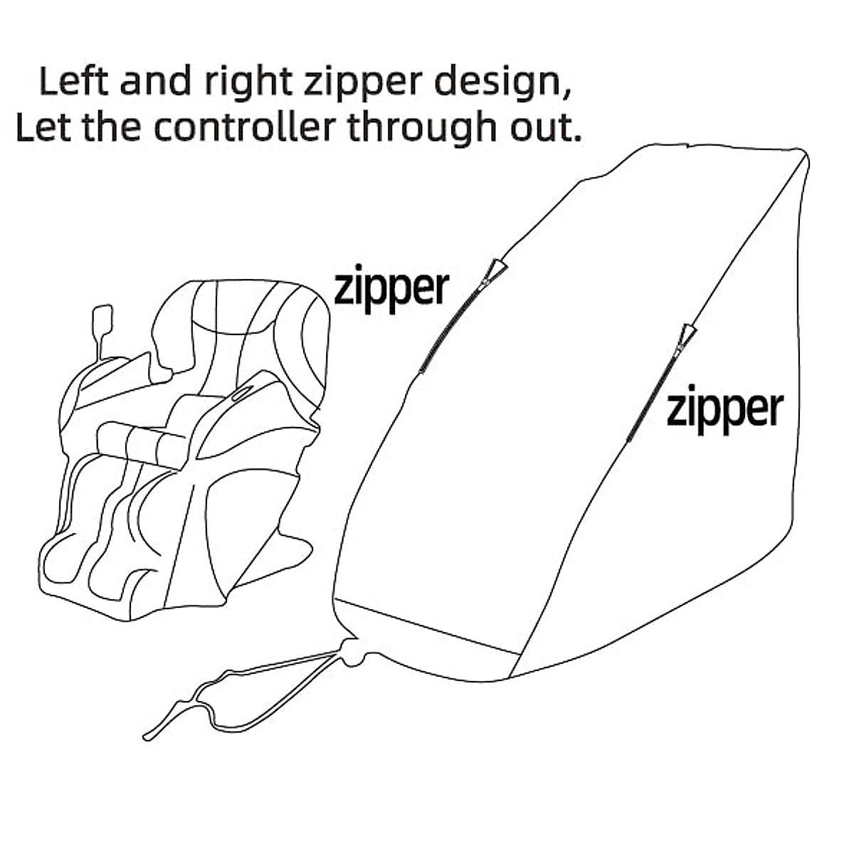 Massage Chair Cover protector,Zero gravity chair covers,Full all body shiatsu single recliner chair dustproof cover,Armchair with arms covers for living room,Covers for cat and dog scratch proof