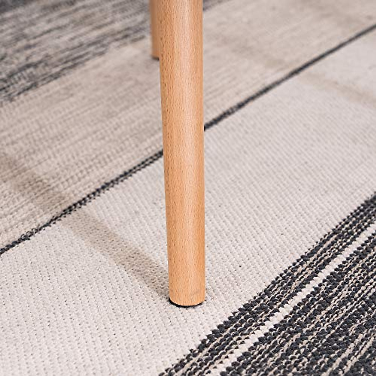 Aaron Living Dining Chairs Set of 2 Fabric Modern Dining Room Chairs Living Room Chairs with Solid Wood Leg (Gray, Set of 2)