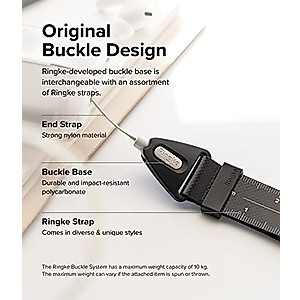 Ringke Hand Strap [Phone Wrist Strap] Designed for Camera Strap and Phone Strap, Adjustable Sturdy Universal Lanyard Compatible with Camera and Phone Case - Ruler Black