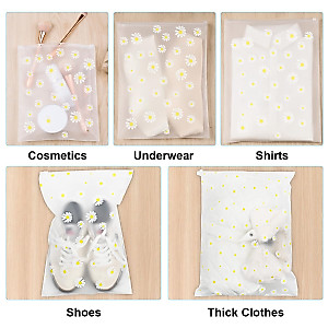 30PCS Travel Storage Bags for Clothes, Clear Reusable Bags Plastic Ziplock Bags, Waterproof Resealable Clothing Zipper Bags Luggage Organizer Pouch for Clothes, Towels, Shoes, Cosmetics (5 Size)