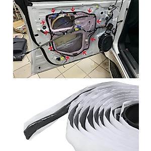 ESEWALAS 13FT Butyl Rubber Sealant Tape,Headlight Sealant Retrofit Refit Butyl Rope Rubber Glue Reseal,Waterproof Butyl Tape Sealant Sound Deadening Rope Caulk Tape