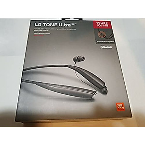 LG Tone Ultra Se Bluetooth Wireless Stereo Neckband Earbuds Tuned by JBL (HBS-835S) - Black