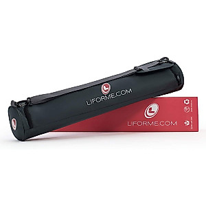 Liforme Special Yoga Mat - Patented Alignment System, Warrior-like Grip, Non-slip, Eco-friendly, sweat-resistant, Long, Wide and Thick, 4.2mm thick mat for comfort (Red)