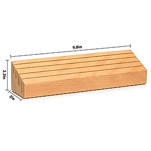 Yellow Mountain Imports Extra-Wide Solid Beechwood Playing Card Holders - Set of 2