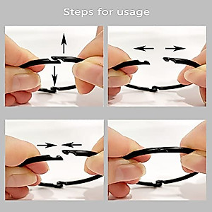 Shower Curtain Rings,18 Pack Rust Proof Black Metal Matte Curtain Hooks Easy Glide Anti-Drop Rustproof Shower Curtain Hooks for Bathroom Shower Rod Home and Hotel Use