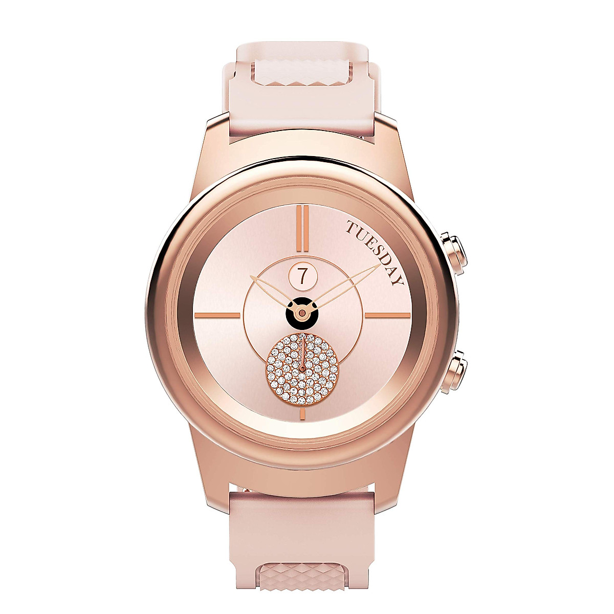 3Plus Callie Hybrid SmartWatch for Women, 30+ Day Battery | Heart Rate Monitor, Pedometer, TFT Vibrant Display, Sleep Tracker, Calorie/Step Counter, Music Controls, for iPhone and Android | Rose Gold, One Size