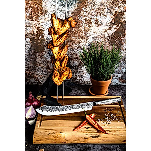 Forged Brute Butcher's knife, 10 inch, handmade, in wooden giftbox