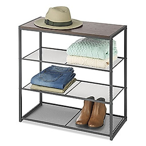 Whitmor Wood & Metal 4-Tier Shelf