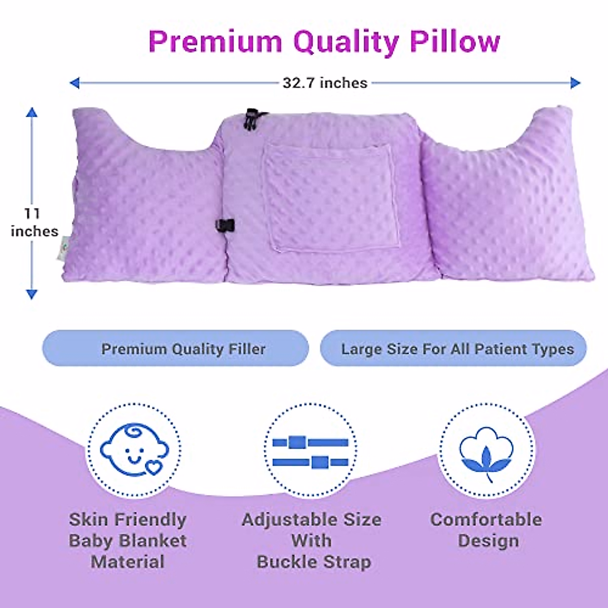 Mastectomy Pillow - Post Surgery Pillow, Breast Pillow for After Heart Surgery, Breast Reduction & Augmentation Patients - Heart Pillow for Sleeping, Recovery & Seatbelt Protection-Surgery Pillow Gift