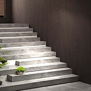 BAYYA Dark Brown Wood Grain Contact Paper Waterproof Peel and Stick Wallpaper Black Walnut Furniture Sticker for Kitchen Cabinet Table Floor Shelf Drawer Liner Self-Adhesive Vinyl Film Wall Covering