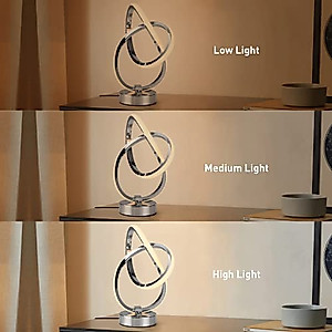 NITSINE LED Table Lamp, Set of 2 Touch Control Desk Lamps, 3-Way Dimmable Bedside Modern Nightstand Reading Lamps for Office Bedroom Living Room