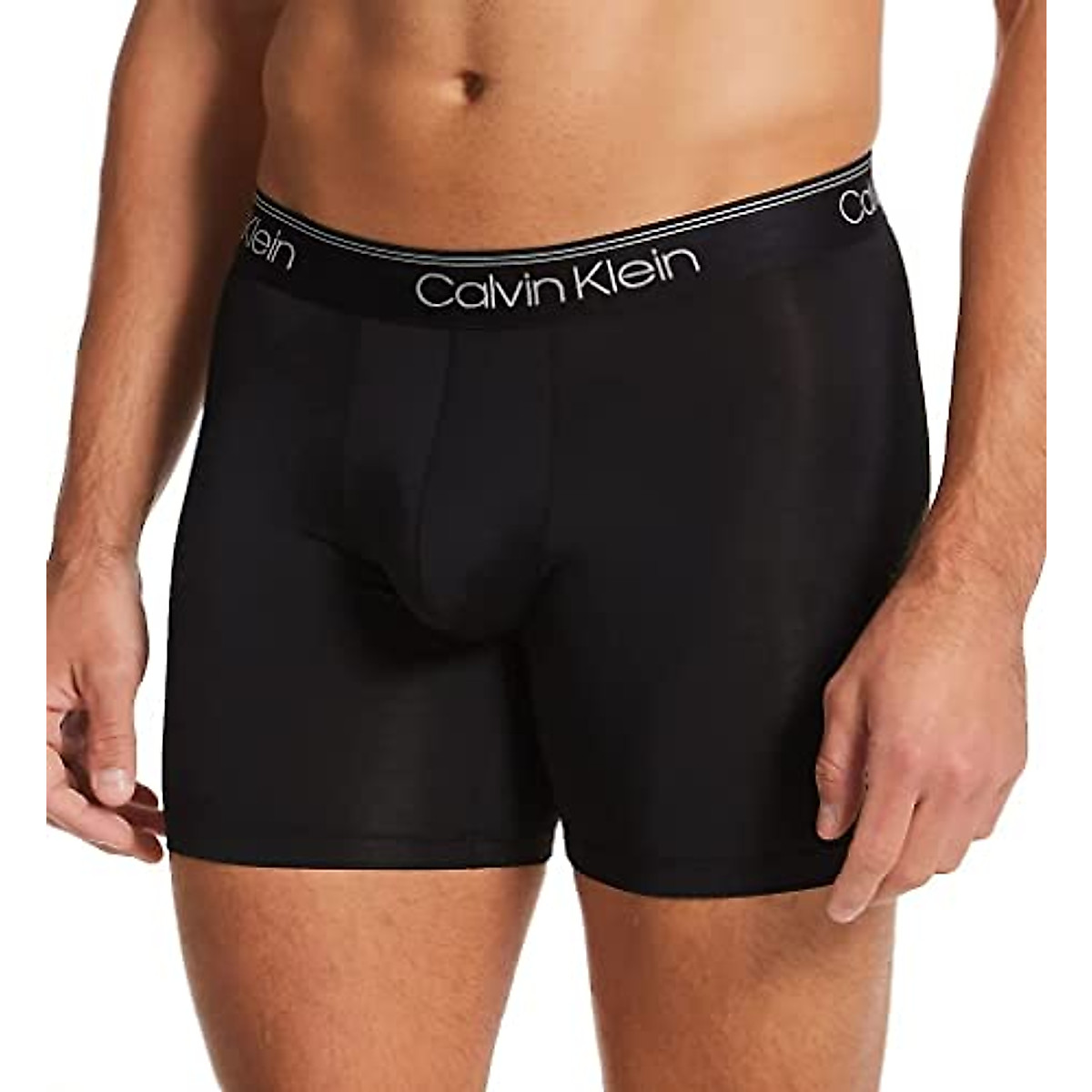 Calvin Klein Men's Micro Stretch 5-Pack Boxer Brief, 2 Blue Shadow, Black, Medium Grey, Cobalt