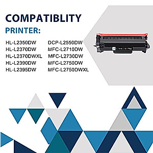 inkalfa TN730 TN760 Toner Cartridge Compatible Replacement for Brother TN760 TN-760 TN 760 TN-730 for HL-L2395DW MFC-L2710DW HL-L2350DW MFC-L2750DW DCP-L2550DW Printer (2 Pack, Toner TN-730/TN-760)