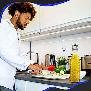 Nevlers 33oz 6 PK Dotted Swing Top Glass Bottles with Lids | Flip Top Glass Bottle for Beer, Mead, Wine Bottles, Kombucha Bottles & Limoncello Bottles with Caps | 1 Liter Glass Containers for Liquids