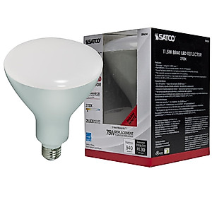 Satco S9634 11.5W BR40 LED Bulb – 2700K Warm White, 940 Lumens, 103° Beam Angle, Dimmable, Medium Base (6 LED Bulbs)