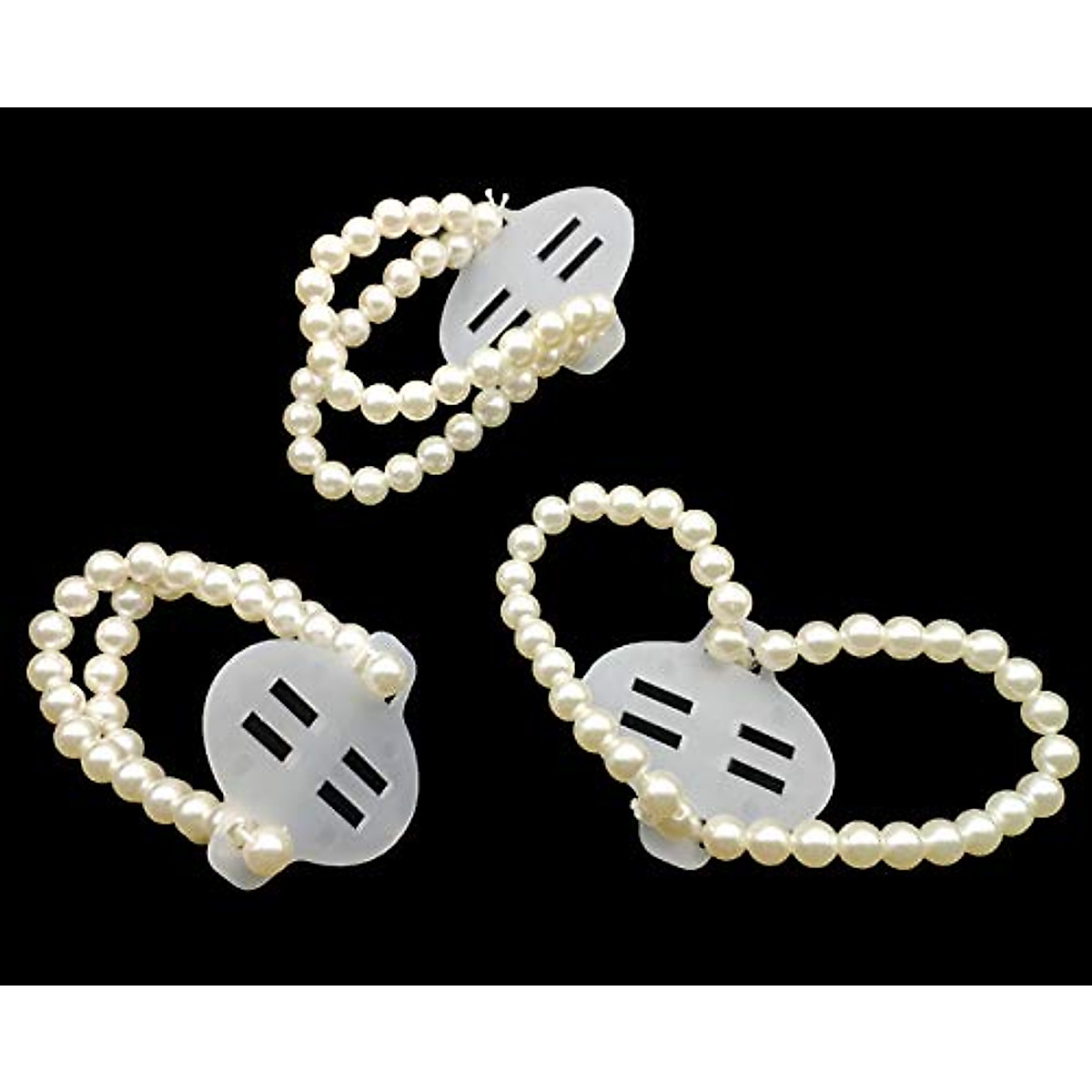 Sovenny 12 Pieces Elastic Pearl Wrist Bands Wristlets Corsage Accessories for Wedding Prom Flowers
