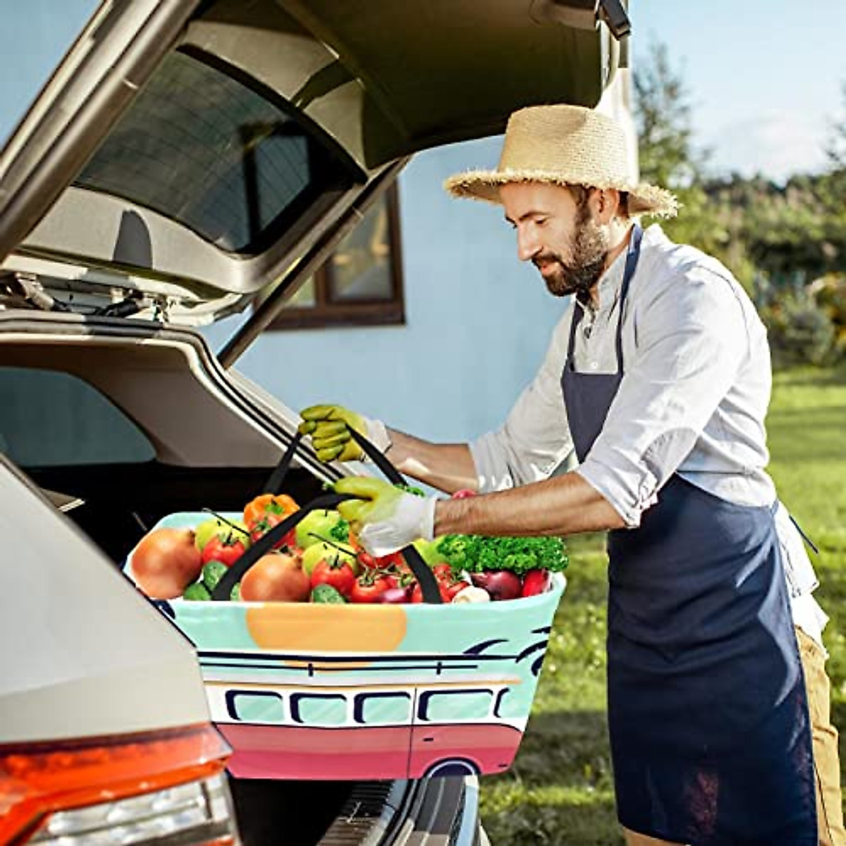 LORVIES Large Rectangular Baskets for Storage, Travel Car Closet Storage Bins Organizing Baskets