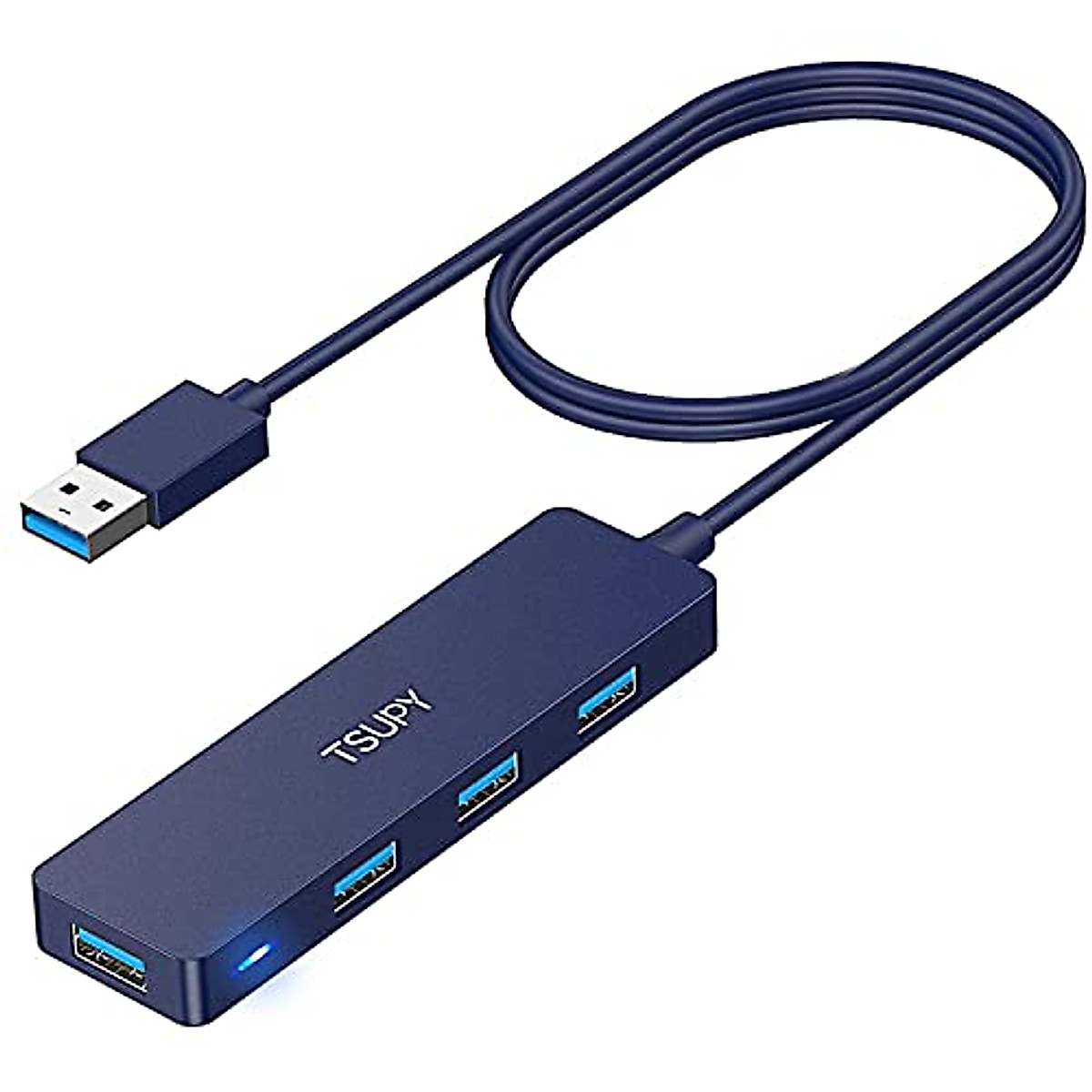 USB 3.0 HUB,TSUPY USB HUB 4 Port USB 3.0 Expander USB Data Hub with 3.3ft Extended Cable, Ultra Slim Portable Multiport USB 3.0 Splitter for MacBook,Laptop,PS4,Surface Pro,Printer,Mobile HDD