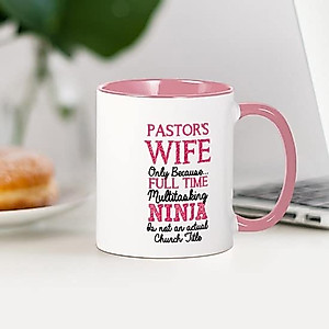 CafePress Pastor's Wife For Light Mugs Ceramic Coffee Mug, Tea Cup 11 oz