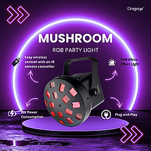 DragonX Mushroom RGB Party Light – Dynamic LED Disco Ball Light for Home and Party Ambience, DJ light and Club Lighting, Christmas Decoration