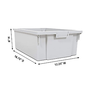 LUXOR MBS-BIN-4L Stackable Storage Bins (4 Large)