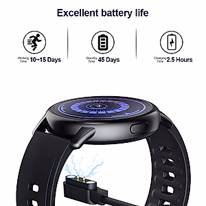 Cillso Smart Watch for Men, IP68 Waterproof Fitness Tracker, Smartwatch for Android iPhone Phones, Activity Tracker with Heart Rate and Sleep Monitor, 24 Sports Modes, Pedometer, Black