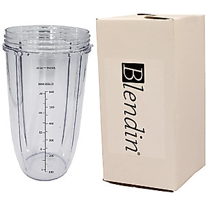 Blendin Replacement 32 Ounce Extra Large Colossal Cup Jar,Compatible with Nutribullet 600W, 900W, NB-101B, NB-101S, NB-201, NBR-0601, NBR-1201, NB9-1301, 900 Pro Series Blenders Juicers