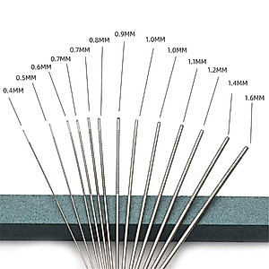 SAPHUE Guitar Nut File Set and Bridge Saddle Fret Nut Slotting Files Set for Gibson Electric Guitar Acoustic Guitar Ukulele Bass Banjo Mandolin with 13Pcs Needles and 1Pcs flat file Repair Tools