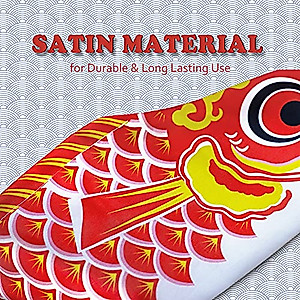 Anley 26 Inch Japan Koi Fish Flag Carp Windsock Streamer - Japanese Koinobori Traditional Hanging Flag & Banner for Children's Day - Outdoor Decorations Garden Backyard Décor Breeze Flying Fish