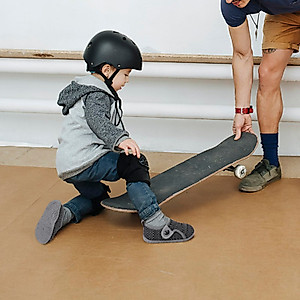 FEETCITY Infant Shoes Girls Boys Slip On Sneaker Newborn Crib Shoes First Walking Shoes Black