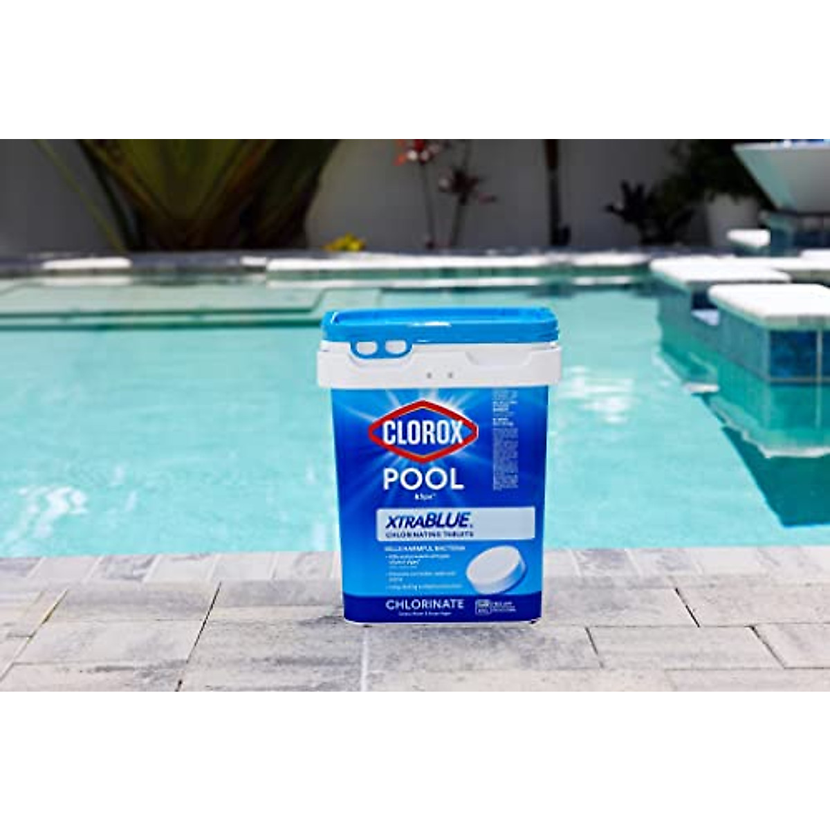 CLOROX Pool&Spa XtraBlue 3” Chlorinating Tablets, Kills Bacteria & Stops Algae, 35 LB