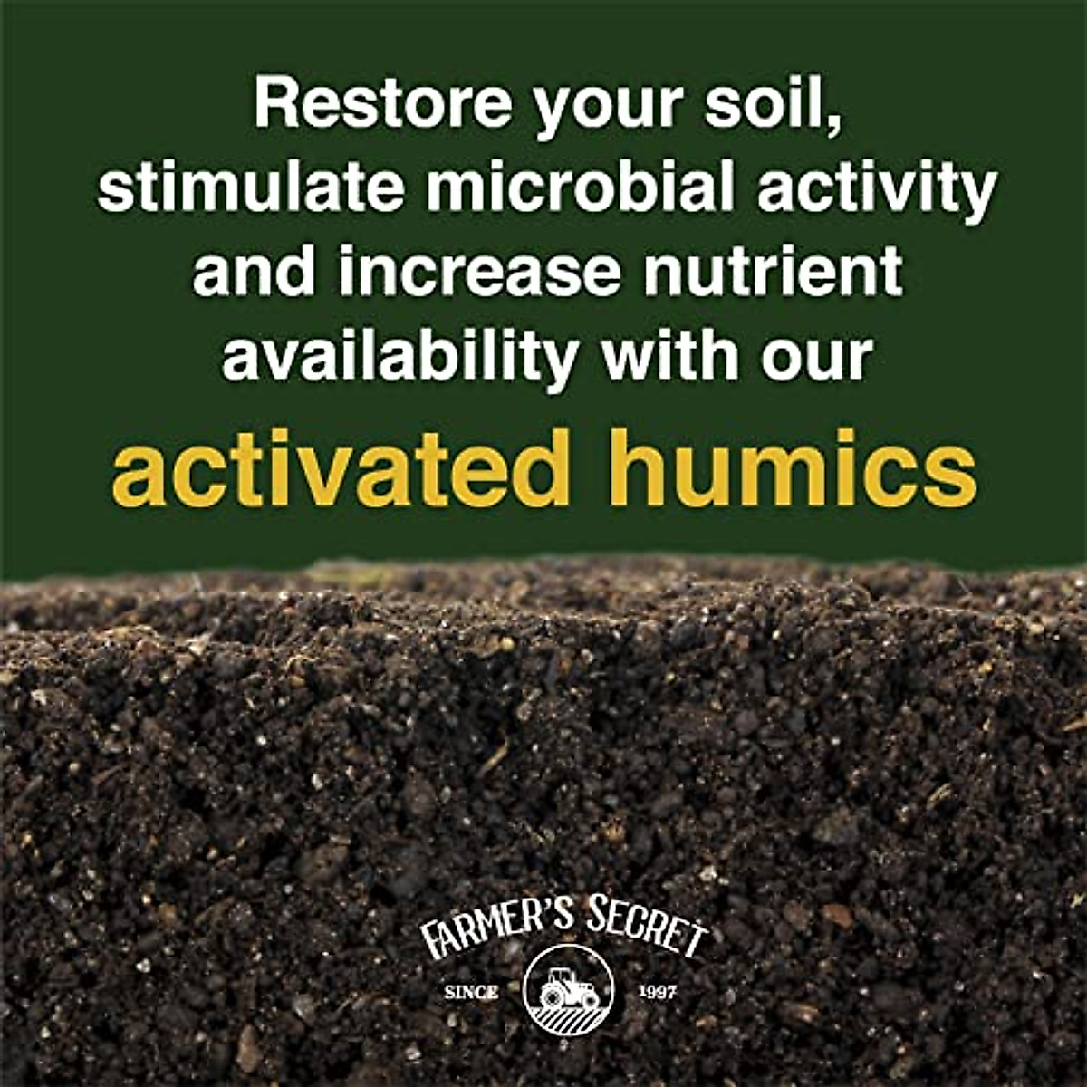 Farmer’s Secret - Soil Revitalizer - Build a Plant-Friendly Foundation - Increase Soil Moisture Retention, Nutrient Availability - 32 Ounces (32oz)