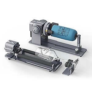 ATOMSTACK MAKER R1 PRO Chuck and Rotary Roller for Laser Engraver, 4-in-1 Laser Roller Rotary, 180° Adjustable Chuck with 3 Jaws for Engraving Rings, Irregular Items, Spherical & Cylindrical Objects
