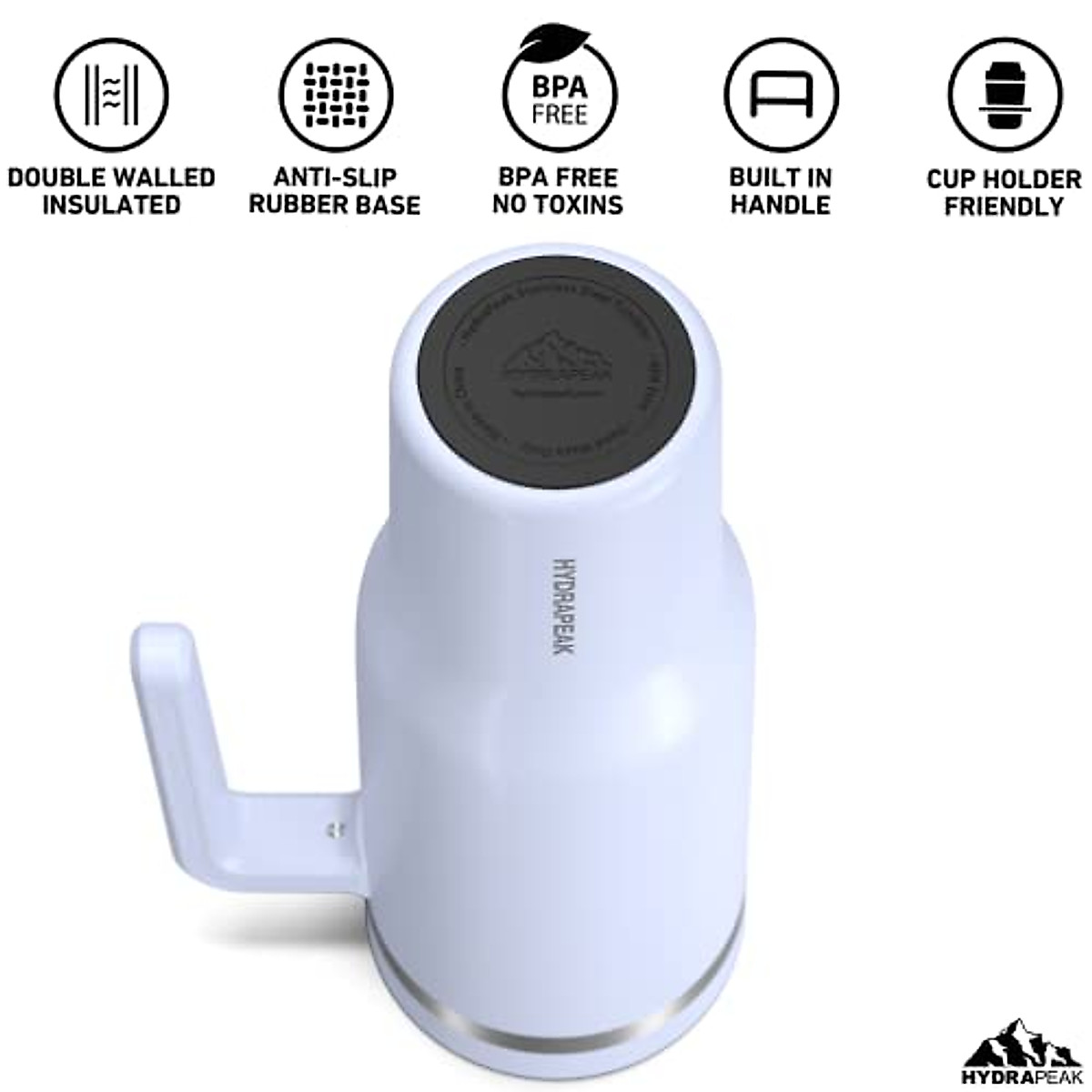 Hydrapeak Voyager 40 oz Tumbler With Handle and Straw Lid, Tumbler, 40 Oz Tumbler Handle, Tumbler Lid Straw, Tumblers, 40oz Tumbler With Handle (Iceberg)