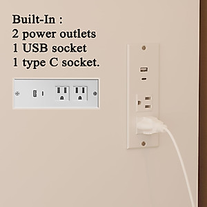 LIKIMIO 3 in 1 Vanity Desk with Plip Top Mirror, LED Light & Power Outlet Small Make Up Vanity Set with Visible Glass Desktop, Compact Makeup Vanity with 3 Drawers, Dressing Table for Bedroom, White