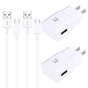 Fast Charger with USB Type C Cable 10ft for Samsung Galaxy S10/S10e/S10 Plus/S9/S9 Plus/S8/S8 Plus/A13/S23/A30/A31/A32/A50/A51/A52/A53/Note 20/Note 10/Note 9/Note 8/S20/S20+/S21/S21+/S22 Ultra,2Pack