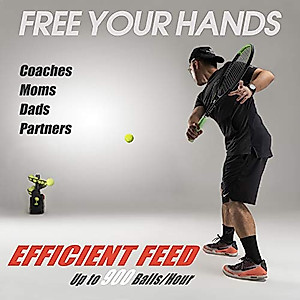 SCIFANTA Portable Tennis Ball Tosser(3.7lb) for Self-Play|Ball Launcher Beginners/Kids/Coaches/Home-Court|Accurate&Efficient Feed Buddy for All-Levels/Ages|AC&Battery Powered