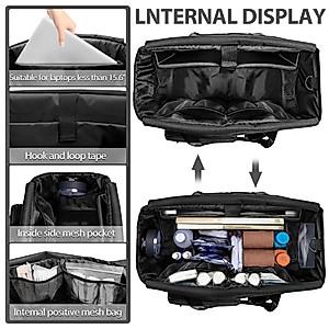 TORIBIO Nurse Bag for Work, Home Care Nursing with Padded Laptop Sleeve, Multi Pocket Shoulder Portable Storage Tote Bag for Working/Teacher/Students/Clinical