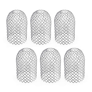 MEKKAPRO Aluminum Downspout Filter, 6-Pack Gutter Downspout Guard, 3-Inch Expandable Rust-Proof Gutter Guards, Leaf Filters for Gutters, Strainer for Leaves, Leaf Guards for Gutters