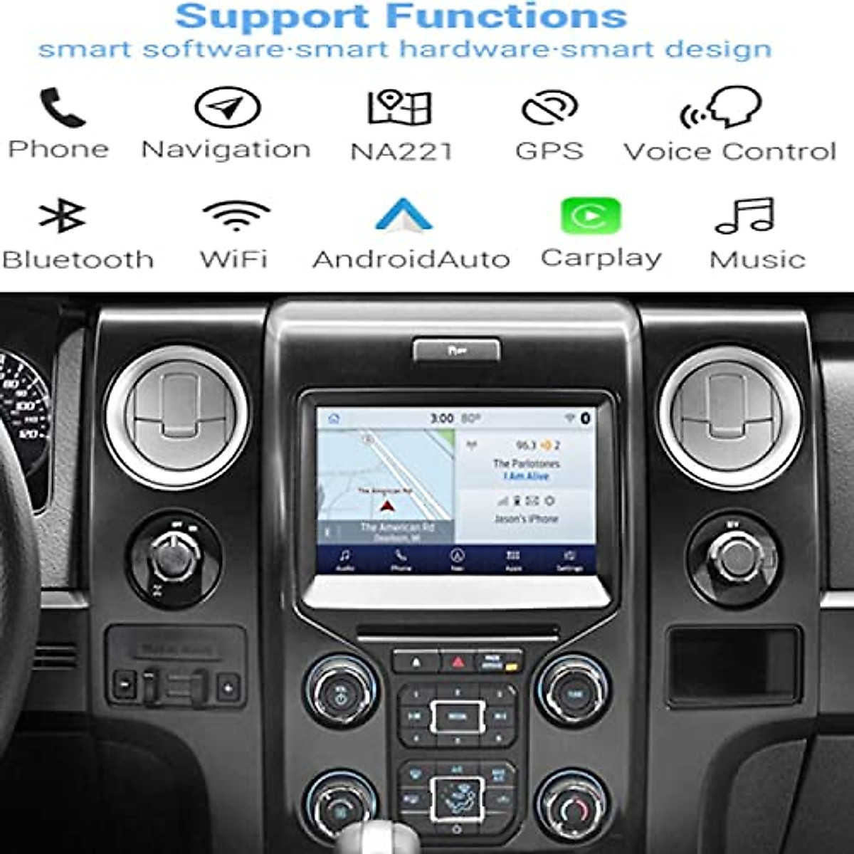 ZAORD 2022 Ford SYNC 2 to SYNC 3 Upgrade Kit for Ford 2011-2016 F150 SYNC 2 to SYNC 3 Kit, USB-C Hub Module Supports Apple Carplay, Built-in NA221 North America Map