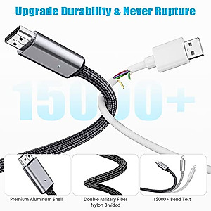 DRYMOKINI Lighting to HDMI Cable, i-Phone to TV Mirroring Cable 1080P, Digital AV Adapter Cable, Compatible with Phone 13/12/11XR/X/8/7/6, Pad Air/Mini/Pro/i-Pod Touch to TV/Projector