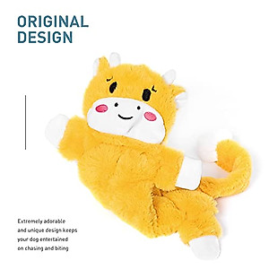 Nocciola 10 PCS Crinkle Dog Squeaky Toys with Double Layer Reinforced Fabric, Durable Plush Dog Toys, No Stuffing Body Dog Toy Set for Small to Large Dogs (10PCS 90 squeakers)