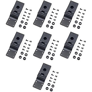 7 Sets Nylon Rotatable Pocket Clip with Screws Fit for Kydex Sheath Knife Case DIY Making, Universal Belt Clip Waist Clip