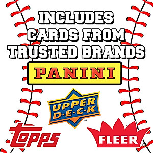 Assorted Set of 100 Baseball Trading Cards - All New Condition Cards - Perfect Starter Set for Kids, Adults, & Collectors - Potential Superstar and Hall of Fame Cards Available - Retail Packaging