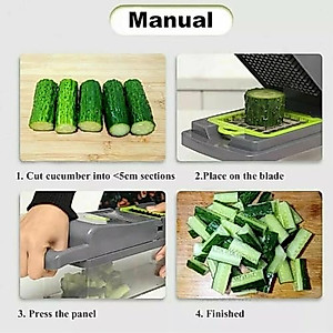 RedRoko Vegetable Chopper with Container - Multifunctional Vegetable Cutter, Veggie Chopper, Onion Cutter, Kitchen Choppers and Dicers, Fruit and Vegetable Chopper, 16 in 1 Food Chopper with 8 Blades