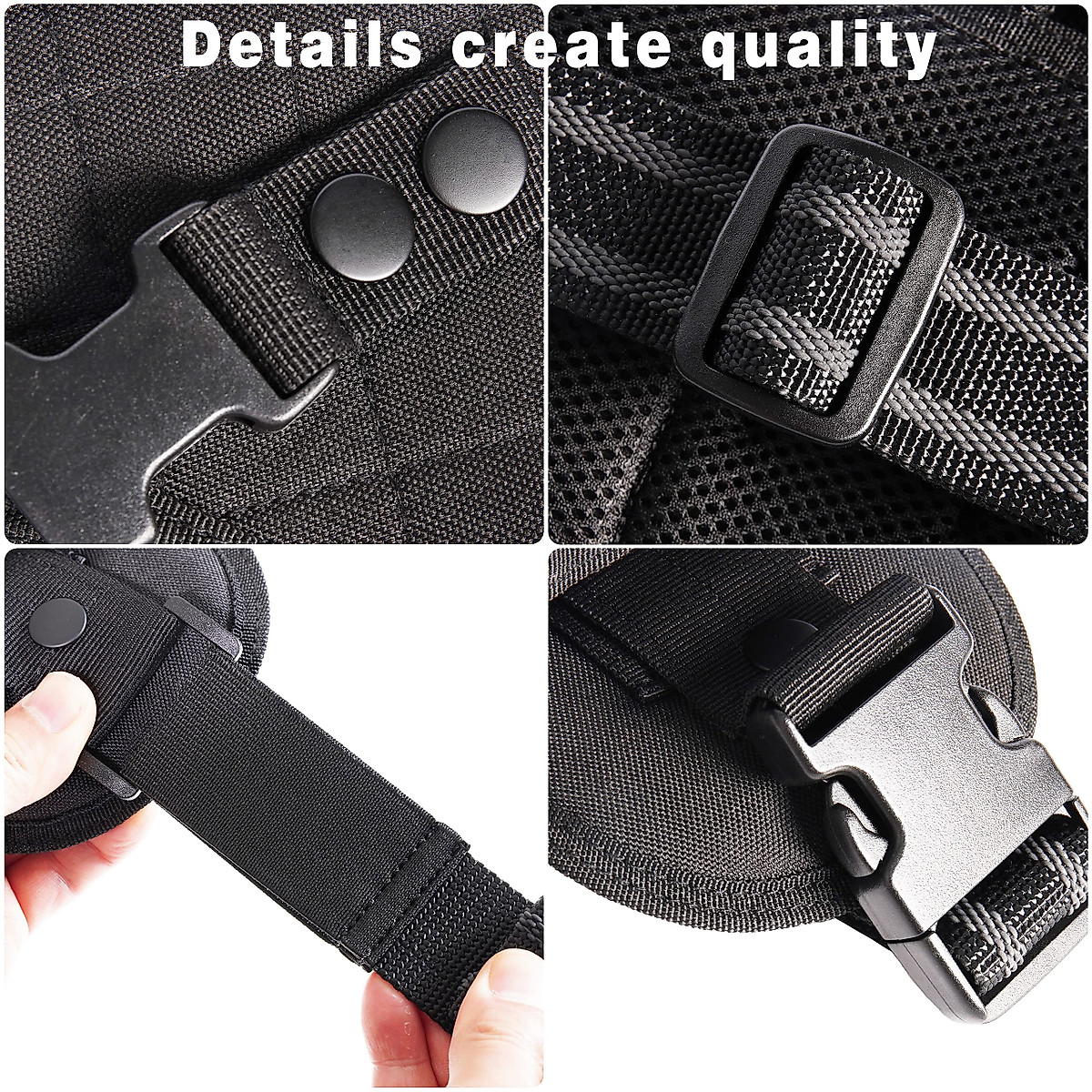 Drop Leg Holster Right Handed - Airsoft Holster with Magazine Pouch Thigh Pistol Gun Holster Tactical Adjustable,Suitable to Hold Full Size Mid Size and Compact Pistols. (Black)