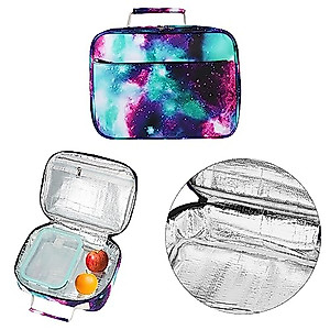 Airyard School Backpack for Teen Girls, Lightweight Girls Womens Backpack with Lunch Box Set Kids Backpack Casual Daypack BookBag (Galaxy Green)